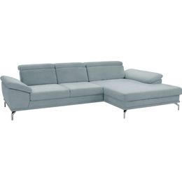 Sit & More Ecksofa SIT & MORE "Scorpio L-Form", blau (aqua), B:311cm H:85cm T:181cm, Sofas, Ecksofa, inklusive Sitztiefenverstellung, wahlweise mit Kopfverstellung