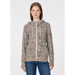 Sweatjacke Ragwear "PAYA PRINT", Damen, Gr. S, braun, Sweatware, Obermaterial: 48% Viskose, 47% Polyester, 5% Elasthan, bedruckt, normal, Rundhals, Sweatjacken Sweatjacke, Bestseller aus d&uuml;nner Viskosemischung und Allover-Print