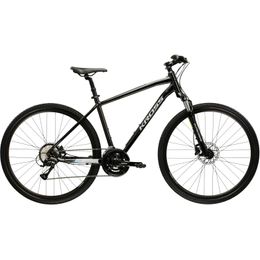 Crossrad KROSS "Evado 4.0" Gr. 48, schwarz (schwarz, schwarz), Fahrr&auml;der, Herren, 48cm, 28 Zoll (71,12cm) hinten: 28 Zoll (71,12cm), Crossrad