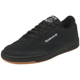 Sneaker Reebok CLASSIC "CLUB C 85", Herren, Gr. 41, schwarz (cschwarz, ftwwht, rbkle3), Leder, Textil, Schuhe Sneaker