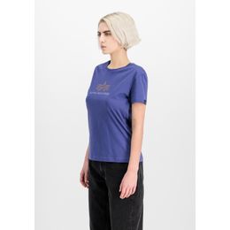 T-Shirt Alpha Industries "Crystal T-Shirt W", Damen, Gr. XS, lila (night lila), Obermaterial: 100% Baumwolle, Shirts T-Shirt