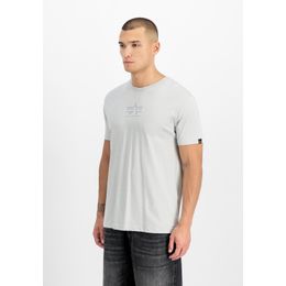 T-Shirt Alpha Industries "Foam ML T-Shirt", Herren, Gr. XL, pastel grau, Obermaterial: 100% Baumwolle, Shirts T-Shirt