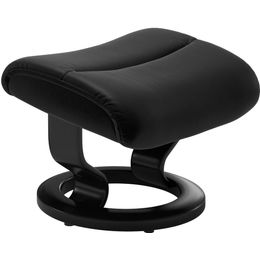 Fu&szlig;hocker stressless "View", schwarz (schwarz paloma), B:57cm H:40cm T:47cm, Leder BATICK: BATICK ist ein leicht korrigiertes, durchgef&auml;rbtes und genarbtes M&ouml;belleder, bei dem die meisten Unebenheiten und Spuren in der Regel entfernt wurden.;Leder PALOMA: PALOMA ist ein durchgef&auml;rbtes Semianilin-M&ouml;belleder mit nat&uuml;rlicher Narbung.;ROHLEDER Stoff Q2 FARON: Ein fester zuverl&auml;ssiger Boucl&eacute; mit einem 