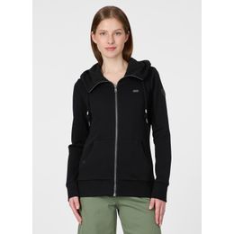 Sweatjacke Ragwear "NESKIA ZIP A", Damen, Gr. XS, schwarz, Sweatware, Obermaterial: 70% Baumwolle, 30% Polyester, unifarben, normal, Rundhals, Sweatjacken Sweatjacke, Bestseller aus elastischer Baumwollmischung, innen unbrushed