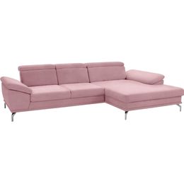 Sit & More Ecksofa SIT & MORE "Scorpio L-Form", rosa (altrosa), B:311cm H:85cm T:181cm, Sofas, Ecksofa, inklusive Sitztiefenverstellung, wahlweise mit Kopfverstellung