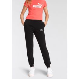 Trainingshose Puma "SQUAD SWEATPANTS FL G", M&auml;dchen, Gr. 128, N-Gr, schwarz (Puma schwarz), Fleece, Obermaterial: 66% Baumwolle, 34% Polyester, bedruckt, relaxed fit normal, Hosen Trainingshose, f&uuml;r Jugendliche, sportlicher Stil, aus Baumwollmischung