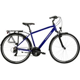 Trekkingrad KROSS "Trans 1.0" Gr. 53, blau (blau, schwarz), Fahrr&auml;der, Herren, 53cm, 28 Zoll (71,12cm) hinten: 28 Zoll (71,12cm), Trekkingrad