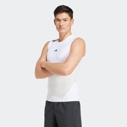 Tanktop adidas Performance "TECHFIT COMPRESSION TRAINING SLEEVELESS", Herren, Gr. 3XL, wei&szlig;, Obermaterial: 83% Polyester, 17% Elasthan, Tops Tanktop