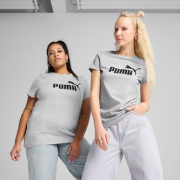 T-Shirt Puma "ESS NO. 1 LOGO TEE", Damen, Gr. S, grau (light gray heather), Jersey, Obermaterial: 100% Baumwolle, bedruckt, regular fit normal, Rundhals, Shirts T-Shirt, regul&auml;re Passform, Kurzarm, f&uuml;r sportlichen Look im Alltag