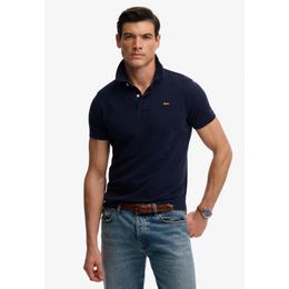 Poloshirt Superdry "CLASSIC PIQUE POLO", Herren, Gr. L, rich navy, Single Jersey, Obermaterial: 100% Baumwolle, unifarben, relaxed fit normal, Rundhals, Shirts Poloshirt
