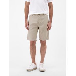 Chinoshorts Lerros "Flexible Chino Bermuda in Strukturqualit&auml;t", Herren, Gr. 40, medium kitt, 98% Baumwolle, 2% Elasthan, Hosen Chinoshorts