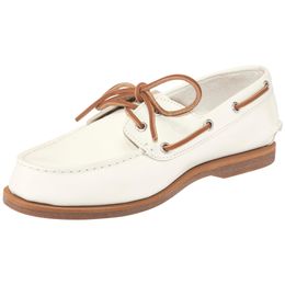 Bootsschuh Timberland "CEDAR BAY ESSENTIAL BOAT SHOE", Damen, Gr. 38,5, natural f grain, Leder, Schuhe Bootsschuh, aus Leder
