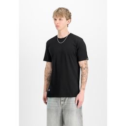 T-Shirt Alpha Industries "Label Backprint T-Shirt", Damen, Gr. S, schwarz, schwarz, Obermaterial: 100% Baumwolle, Shirts T-Shirt