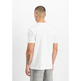 T-Shirt Alpha Industries "Scorpion T-Shirt", Herren, Gr. L, wei&szlig;, Obermaterial: 100% Baumwolle, Shirts T-Shirt
