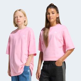 T-Shirt adidas originals "KIDS", Jungen, Gr. 140, light pink, Obermaterial: 100% Baumwolle, Rundhals, Shirts T-Shirt, lockere Passform, f&uuml;r Kinder, mit aufgesticktem Trefoil Logo