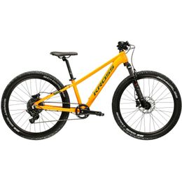 Jugendfahrrad KROSS "Jugend-MTB Level Jr 4.0" Gr. 30, orange (orange, schwarz), Fahrr&auml;der, Kinder, 30cm, 24 Zoll (60,96cm) hinten: 24 Zoll (60,96cm), Jugendfahrrad