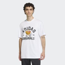 T-Shirt adidas originals "TREFOIL SERIES CHARACTER", Herren, Gr. S, wei&szlig;, Obermaterial: 100% Baumwolle, normal, Rundhals, Shirts T-Shirt