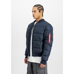 Bomberjacke Alpha Industries "MA-1 Logo Puffer", Herren, Gr. 3XL, ultra navy, Obermaterial: 100% Polyester; Futter: 100% Polyester; F&uuml;llung: 100% Polyester, Jacken Bomberjacke