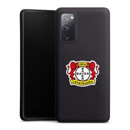 DeinDesign Galaxy S20 FE Handy Premium Silikon H&uuml;lle Handyh&uuml;lle schwarz Case Bayer 04 Leverkusen Official Licensed Product Logo Silikon Premium Case