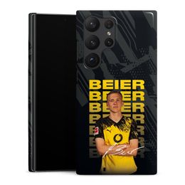 DeinDesign Galaxy S23 Ultra Handy Premium Case Smartphone Handyh&uuml;lle Schutzh&uuml;lle gl&auml;nzend Borussia Dortmund Maximilian Beier Bvb Premium Case