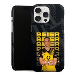 DeinDesign iPhone 15 Pro Max Handy Premium Case Smartphone Handyh&uuml;lle Schutzh&uuml;lle matt Borussia Dortmund Maximilian Beier Bvb Premium Case