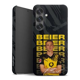 DeinDesign Galaxy S25 Handy Premium Case Smartphone Handyh&uuml;lle Schutzh&uuml;lle matt Borussia Dortmund Maximilian Beier Bvb Premium Case
