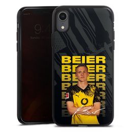 DeinDesign iPhone Xr Handy Silikon H&uuml;lle Case schwarz Handyh&uuml;lle Borussia Dortmund Maximilian Beier Bvb