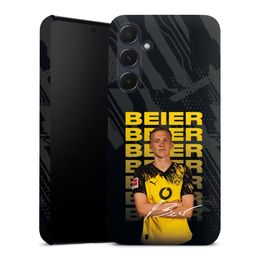DeinDesign Galaxy A55 5G Handy Premium Case Smartphone Handyh&uuml;lle Schutzh&uuml;lle gl&auml;nzend Borussia Dortmund Maximilian Beier Bvb Premium Case