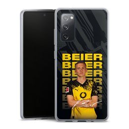 DeinDesign Galaxy S20 FE Handy Silikon H&uuml;lle Case transparent Handyh&uuml;lle Borussia Dortmund Bvb Maximilian Beier Silikon Case