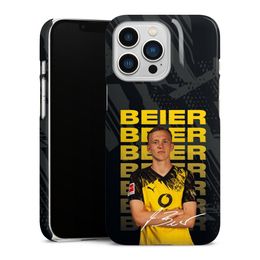 DeinDesign iPhone 13 Pro Handy Premium Case Smartphone Handyh&uuml;lle Schutzh&uuml;lle gl&auml;nzend Borussia Dortmund Maximilian Beier Bvb Premium Case