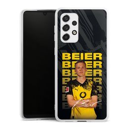 DeinDesign Galaxy A33 5G Handy Silikon H&uuml;lle Case transparent Handyh&uuml;lle Borussia Dortmund Bvb Maximilian Beier Silikon Case