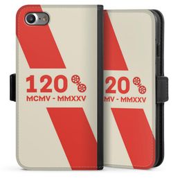 DeinDesign iPhone SE (2020) Handy Klapph&uuml;lle Handyh&uuml;lle aus Kunst Leder schwarz Flip Case 120 Years 1. Fsv Mainz 05 E.V. Bundesliga Sideflip mit Lasche