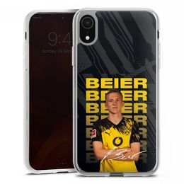 DeinDesign iPhone Xr Handy Silikon H&uuml;lle Case transparent Handyh&uuml;lle Borussia Dortmund Maximilian Beier Bvb Silikon Case