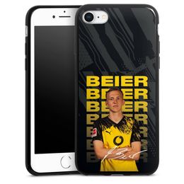 DeinDesign iPhone SE (2020) Handy Slim Case extra d&uuml;nn Silikon Handyh&uuml;lle schwarz H&uuml;lle Borussia Dortmund Bvb Maximilian Beier Silikon Slim Case
