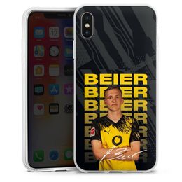 DeinDesign iPhone Xs Max Handy Silikon H&uuml;lle Case transparent Handyh&uuml;lle Borussia Dortmund Maximilian Beier Bvb Silikon Case
