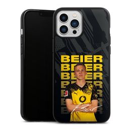 DeinDesign iPhone 13 Pro Max Handy Silikon H&uuml;lle Case schwarz Handyh&uuml;lle Borussia Dortmund Maximilian Beier Bvb