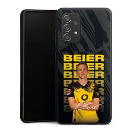 DeinDesign Galaxy A52s 5G Handy Premium Silikon H&uuml;lle Handyh&uuml;lle schwarz Case Borussia Dortmund Maximilian Beier Bvb Silikon Premium Case