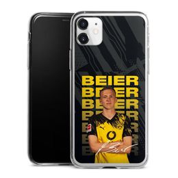 DeinDesign iPhone 11 Handy Slim Case Silikon Handyh&uuml;lle transparent H&uuml;lle extra d&uuml;nn Borussia Dortmund Maximilian Beier Bvb Silikon Slim Case