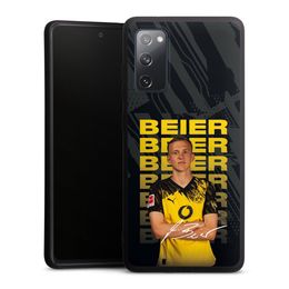 DeinDesign Galaxy S20 FE Handy Premium Silikon H&uuml;lle Handyh&uuml;lle schwarz Case Borussia Dortmund Bvb Maximilian Beier Silikon Premium Case