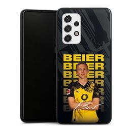 DeinDesign Galaxy A53 5G Handy Silikon H&uuml;lle Case schwarz Handyh&uuml;lle Borussia Dortmund Bvb Maximilian Beier