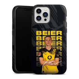 DeinDesign iPhone 13 Pro Max Handy Panzer Handyh&uuml;lle robuste Outdoor H&uuml;lle Schutzh&uuml;lle gl&auml;nzend Borussia Dortmund Maximilian Beier Bvb Tough Case