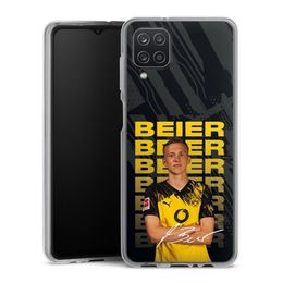 DeinDesign Galaxy A12 Handy Silikon H&uuml;lle Case transparent Handyh&uuml;lle Borussia Dortmund Bvb Maximilian Beier Silikon Case