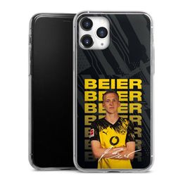 DeinDesign iPhone 11 Pro Handy Slim Case Silikon Handyh&uuml;lle transparent H&uuml;lle extra d&uuml;nn Borussia Dortmund Maximilian Beier Bvb Silikon Slim Case