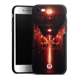 DeinDesign iPhone SE (2020) Handy Premium Silikon H&uuml;lle Handyh&uuml;lle schwarz Case Official Licensed Product Fc St. Pauli Silikon Premium Case