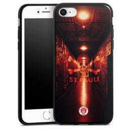 DeinDesign iPhone SE (2020) Handy Slim Case extra d&uuml;nn Silikon Handyh&uuml;lle schwarz H&uuml;lle Official Licensed Product Fc St. Pauli Silikon Slim Case