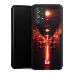 DeinDesign Galaxy A52s 5G Handy Premium Silikon H&uuml;lle Handyh&uuml;lle schwarz Case Fc St. Pauli Official Licensed Product Silikon Premium Case