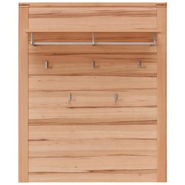 Linea Natura Garderobenpaneel, Buche, Holz, Holzwerkstoff, Kernbuche, massiv, 90x110x29 cm, Aufh&auml;ngem&ouml;glichkeit, Kleiderstange, Garderobe, Garderobenpaneele, Garderobenpaneele