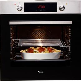 Amica Einbaubackofen "EBX 944 620 E", Energieeffizienz: A (A+++-D), silber (silberfarben), B:59,5cm H:59,5cm T:57,5cm, Back&ouml;fen, Viel Platz, hoher Komfort und einfache Reinigung beim Backen, Einbaubackofen