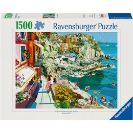 Puzzle Ravensburger "Verliebt in Cinque Terre", bunt, Puzzles, KinderB:80cm H:60cm, Pappe, Made in Germany, B:80cm H:60cm