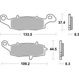 Brembo Bremsbelagsatz, Scheibenbremse 07KA19SA vorne rechts links Rot f&uuml;r KAWASAKI MOTORCYCLES SUZUKI